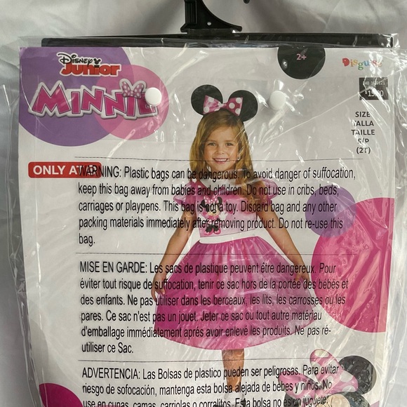 Costumes | Little Girls Minnie Mouse Costume New Headpiece With Ears ...
